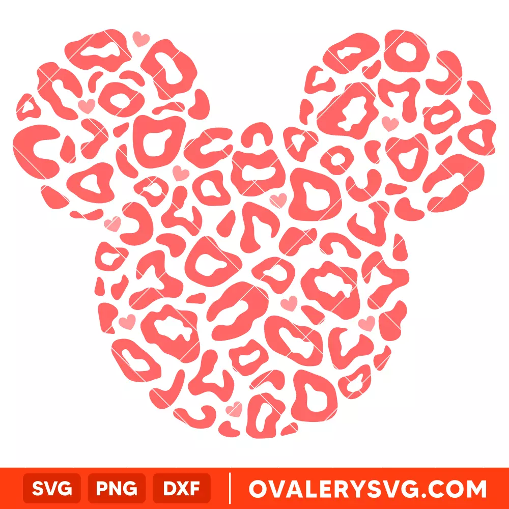Leopard Skin Mickey SVG, Mickey Head SVG, Minnie Mouse SVG, Disney SVG ...